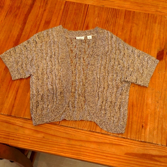 Cato | Sweaters | Cato Shortsleeved Open Front Variegated Browngold ...